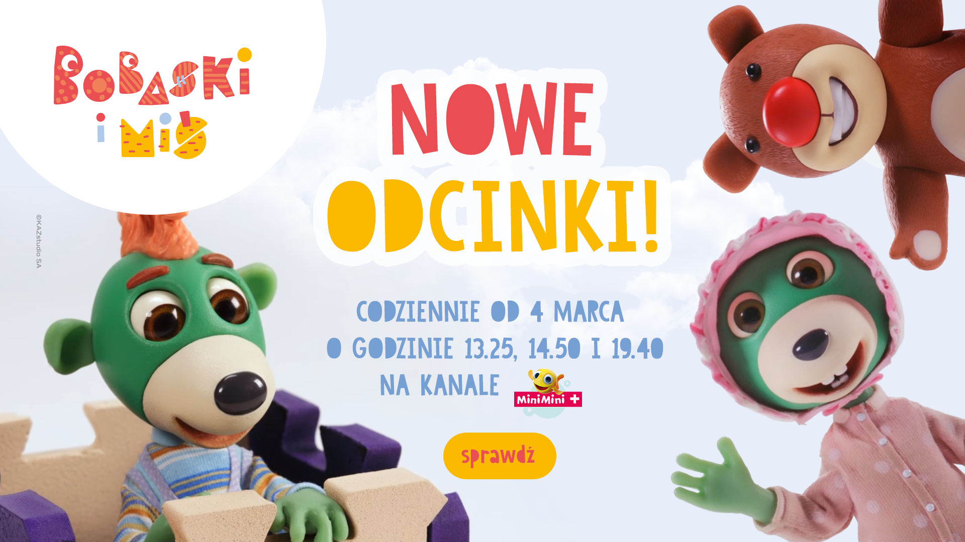 TREFL: "Bobaski i Miś już" od 4 marca na antenie MiniMini+ ...